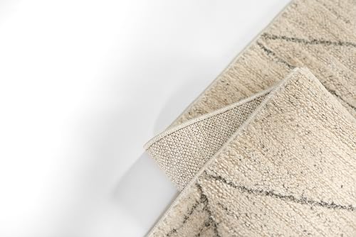 Momeni Rugs WREN 2 Area Rug, 5'3" X 7'3" Ivory Carpet for Living Room, Bedroom, Hallways, Bathroom, and Home Office