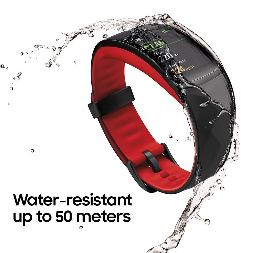 SAMSUNG Gear Fit2 Pro Fitness Smartwatch (Small) - Red (Renewed)