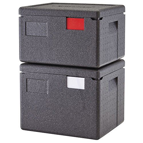 Cambro Cam GoBox® Black Plastic Top Loading Half Size Pan Carrier - 15 2/5"L x 13"W x 10 1/10"H