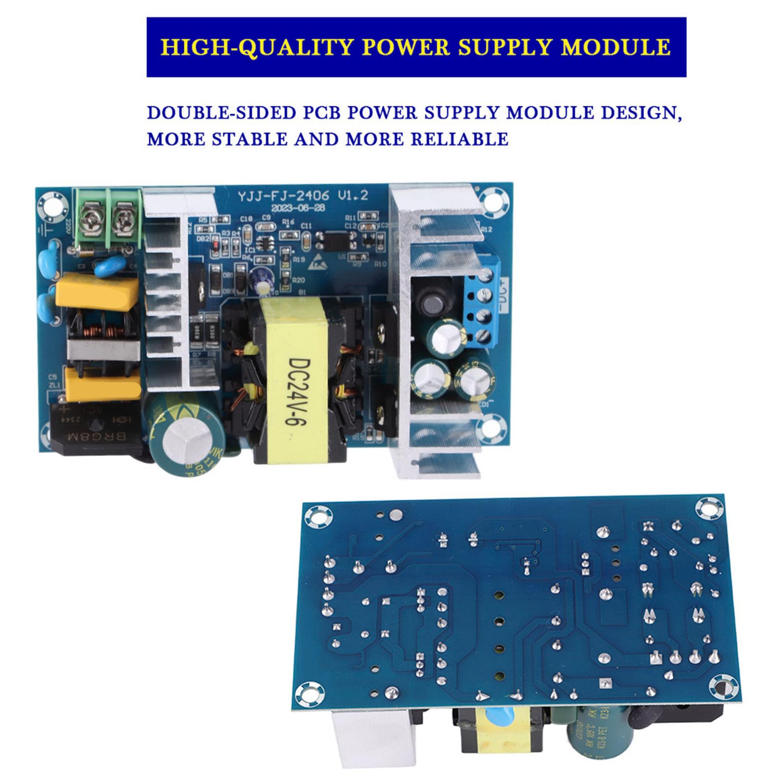 Zerone AC 100-240V to DC 24V 6-9A Switching Electricity Supply Module 150W High Power Industrial DC Electricity Supply Bare Board