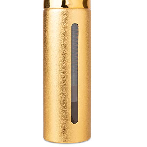 Salon Style Hair Spray Bottle (10oz) Patent β 360 Ultra Fine Water - Continuous Aerosol Free Trigger Mist Sprayer Bottle by Beautify Beauties (Gold)