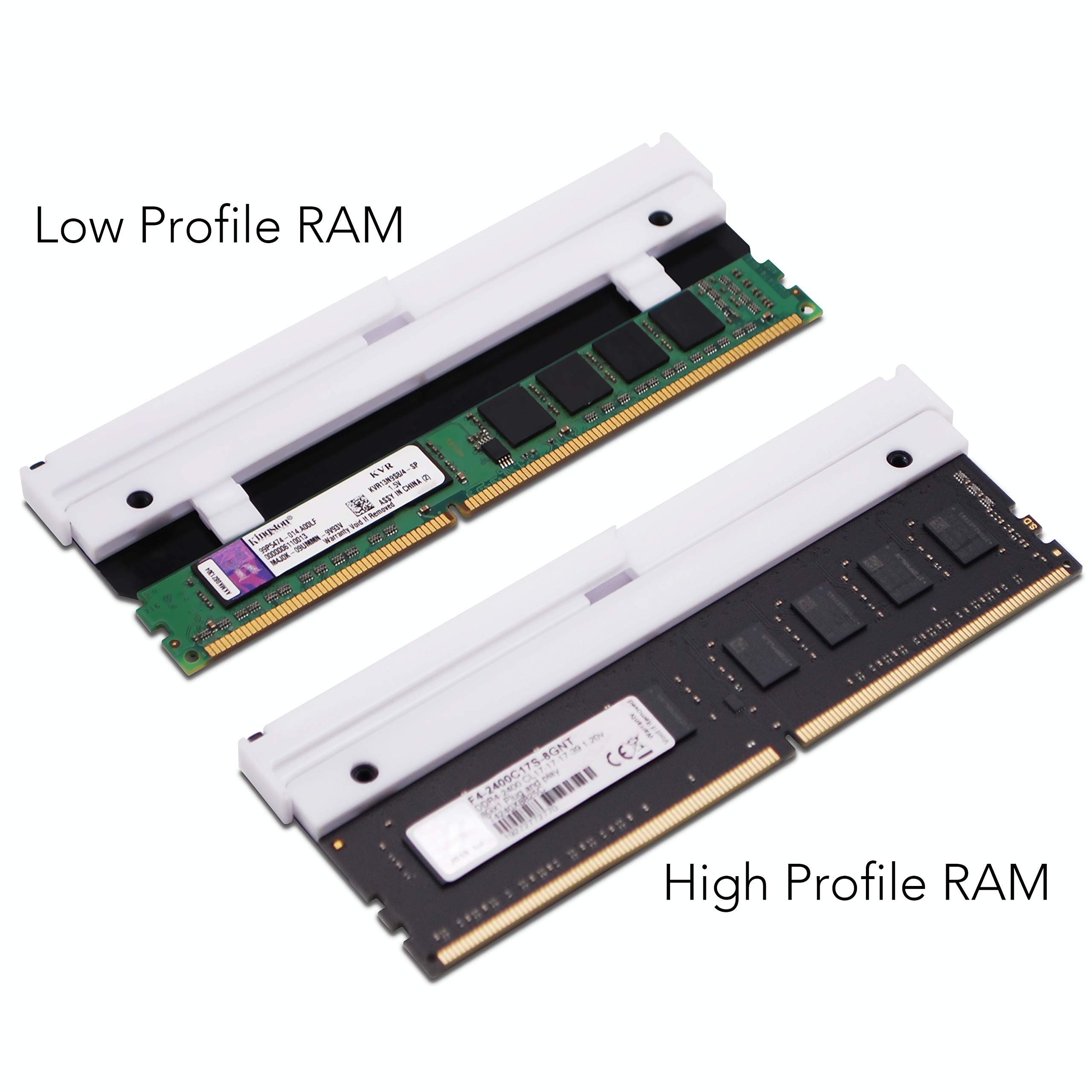 EZDIY-FAB ARGB DDR Memory RAM Cooler,RGB DDR Heatsink,5V 3Pin ARGB Motherboard Sync Black-2 Pack