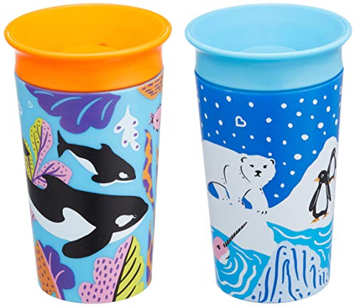 Munchkin 17424: 9Oz Miracle 360° Wildlove Sippy Cup - 2Pk (Assorted)