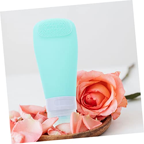 4pcs Container Soap Random Size with Shampoo Lotion and Empty Brushes Silicon Liquids Tubes Refillable Dispenser Mixed Portable Squeezable Holders Sub-ing Cosmetics Cosmetic