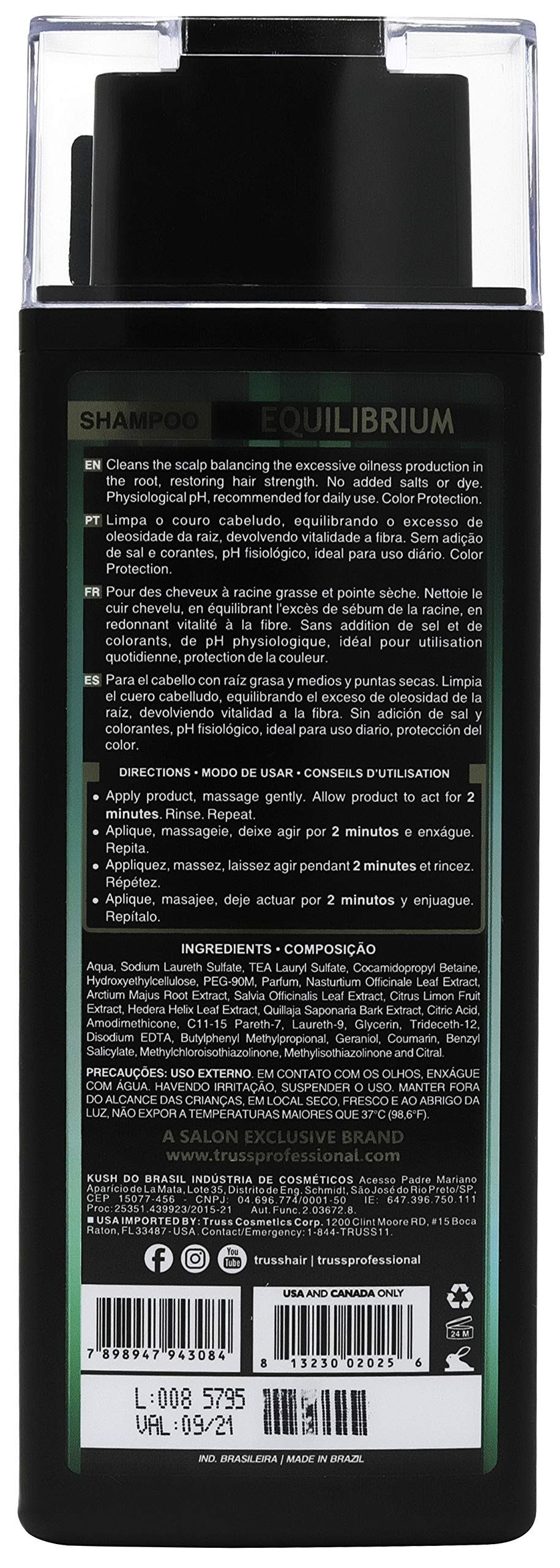 TRUSS Equilibrium Shampoo 10.14 Oz