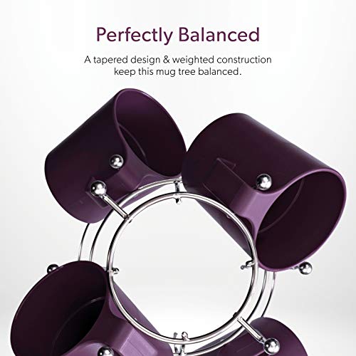 Mindspace Coffee Mug Holder, Mug Rack - Coffee bar Accessories, Kitchen Counter Organizer, Tea Cup Rack Stand with 10-Hooks, Cup Rack for Counter | The Wire Collection, Stainless Steel