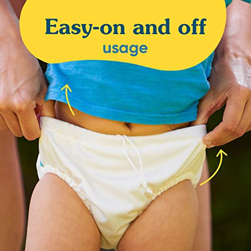 Charlie Banana Baby Reusable and Washable Swim Diaper for Boys or Girls, White, Medium