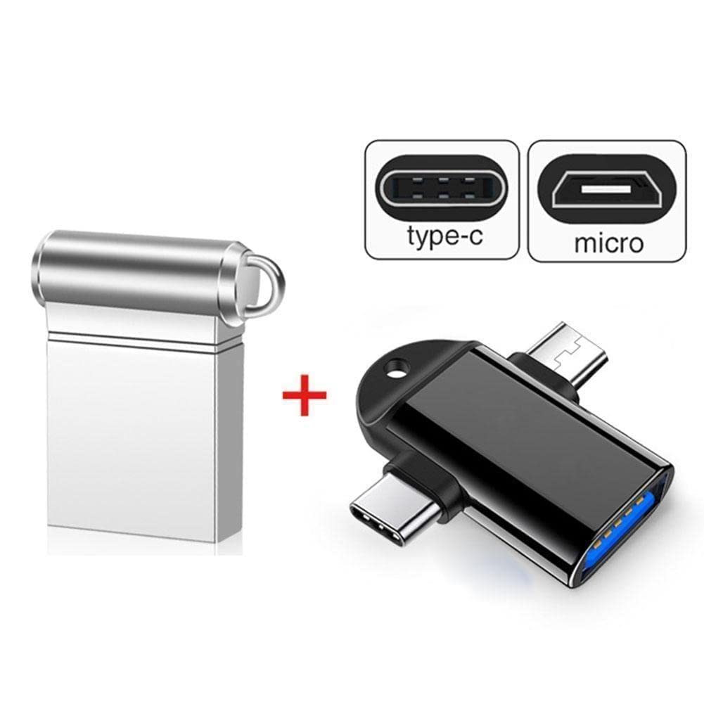 8G/16G/32G/64G Mini USB 2.0 Type C Flash Drive USB Stick Memory Card Pendrive for Car TV Computer Disk Music Phone Laptop U