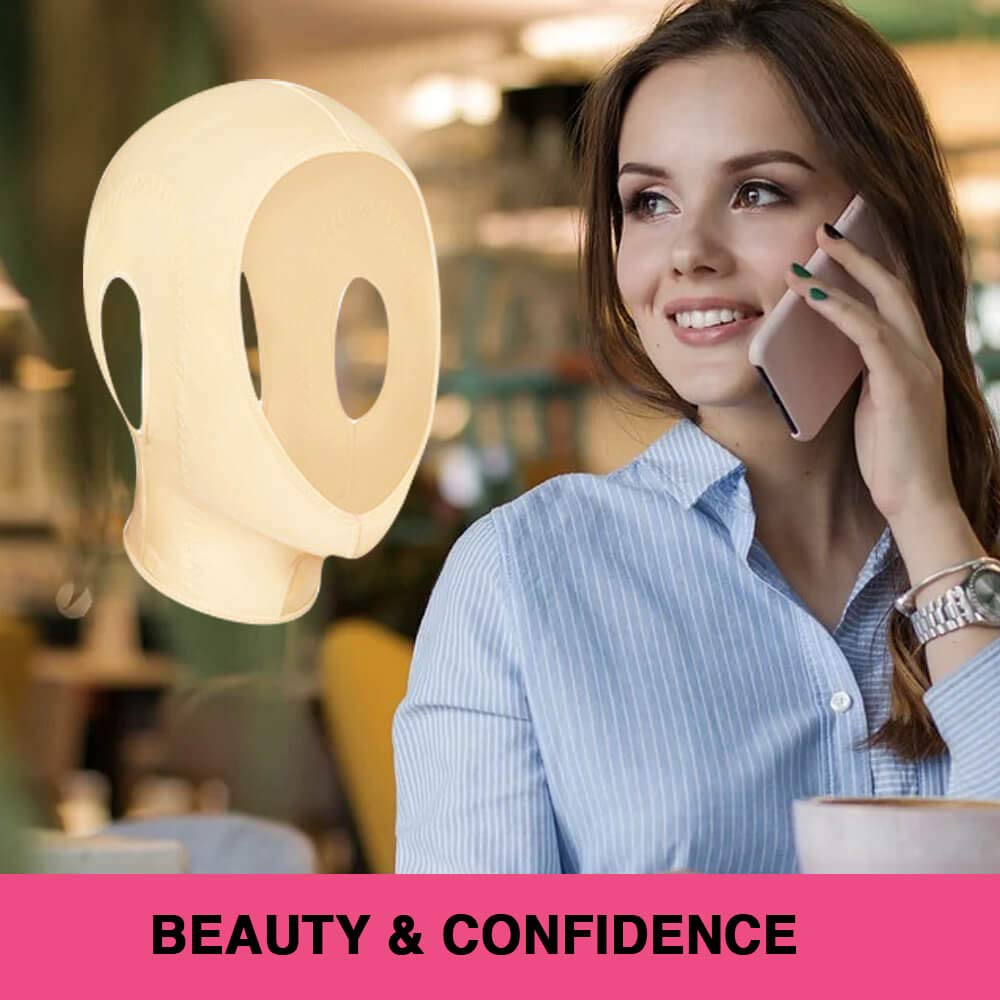 Reusable Chin Slimming Strap Face Lift Tape V Line Lifting Face Mask Double Chin Reducer Face Neck Slimmer Jawline Shaper Anti Snoring Snore Stopper (M)