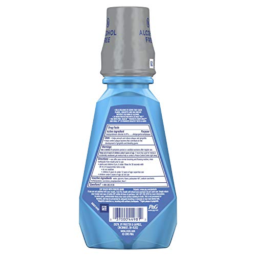 Crest Pro-Health Multi-Protection Mouthwash, CPC Antigingivitis/Antiplaque Mouthwash, Clean Mint, 500 mL (16.9 Fl Oz ), Pack of 4
