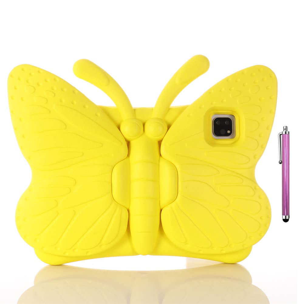 iPad Pro 11 Kids Case, iPad Pro 11 inch 2020 Case for Kids, Light Weight Shockproof EVA Foam Protective Tablet Cover Stand Case for iPad 11" 2nd Generation - Cute Butterfly (Rose Red)
