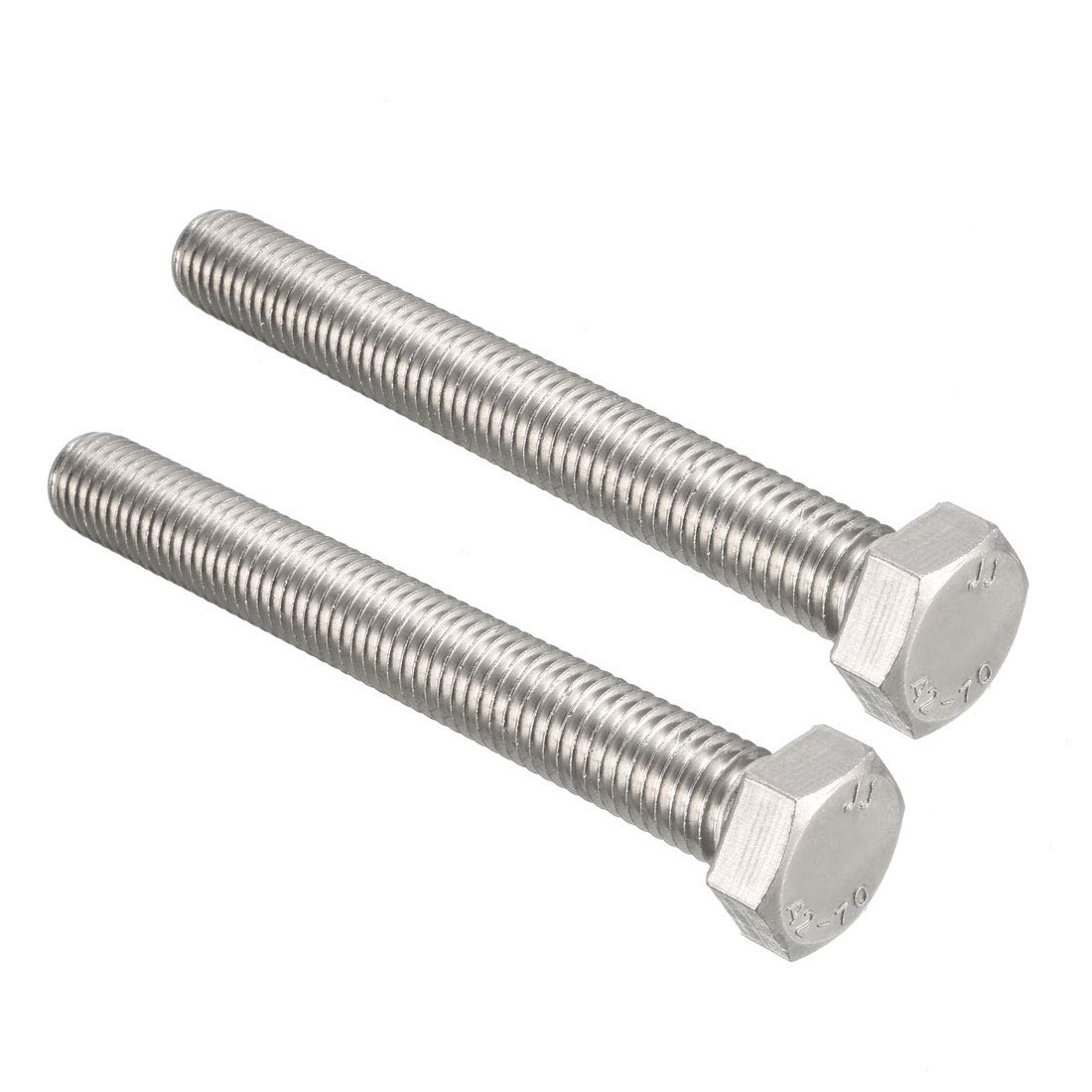 uxcell M12x100mm Hex Bolts 304 Stainless Steel Hexagon Screw Bolt 2pcs