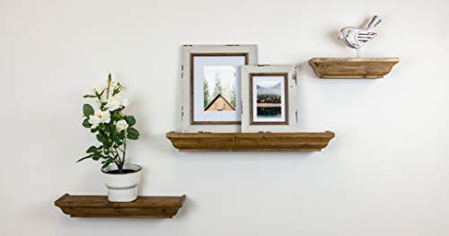 Kiera Grace Muskoka Fitz Wood Shelves - Walnut, 12", 18", 24", Set of 3 (FN00636-3INT)