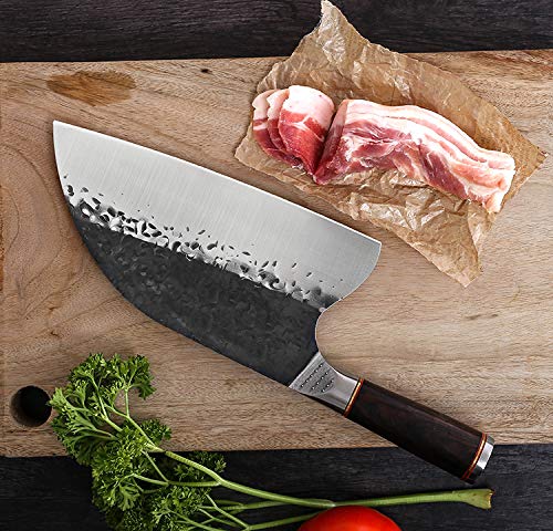 Hand Forged Kitchen Chef Knife in High Meat Cleaver Butcher Knife Vegetable Cutter