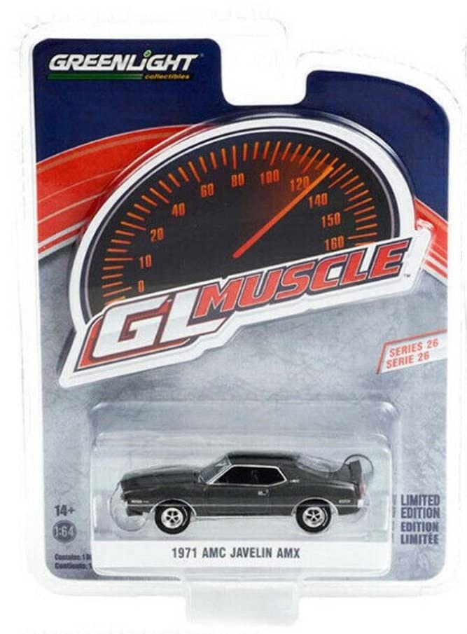 ModelToyCars 1971 AMC Javelin AMX, Charcoal Gray Metallic - Greenlight 13310A/48-1/64 Scale Diecast Car