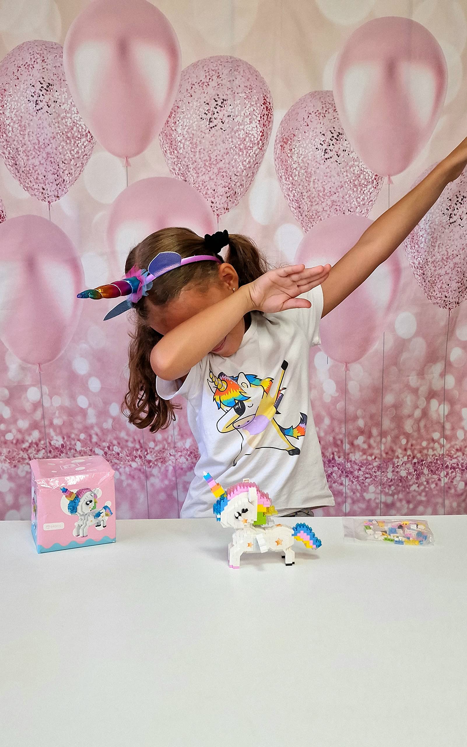 BLOCK CENTER 3D Nano Blocks Unicorn [Upgraded Model], 3D Toy Pet Building Block Set, Nanoblocks and Micro Building Blocks Kit for Kids, Teens, and Adults (640 Pieces)