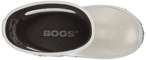 Bogs Skipper Rubber Waterproof Boys and Girls Rain Boot, Glitter-Silver, 6 US Unisex Infant
