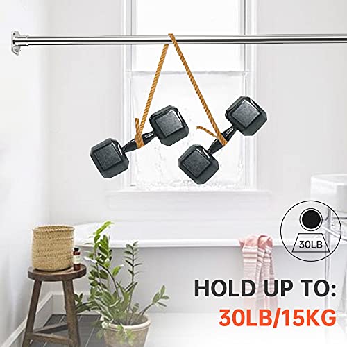 BRIOFOX Adhesive Shower Curtain Rod Holder | No Drilling | Invisible Wall Mount Holder | Transparent Rod Retainer, 2 Pack(Rod Not Included)