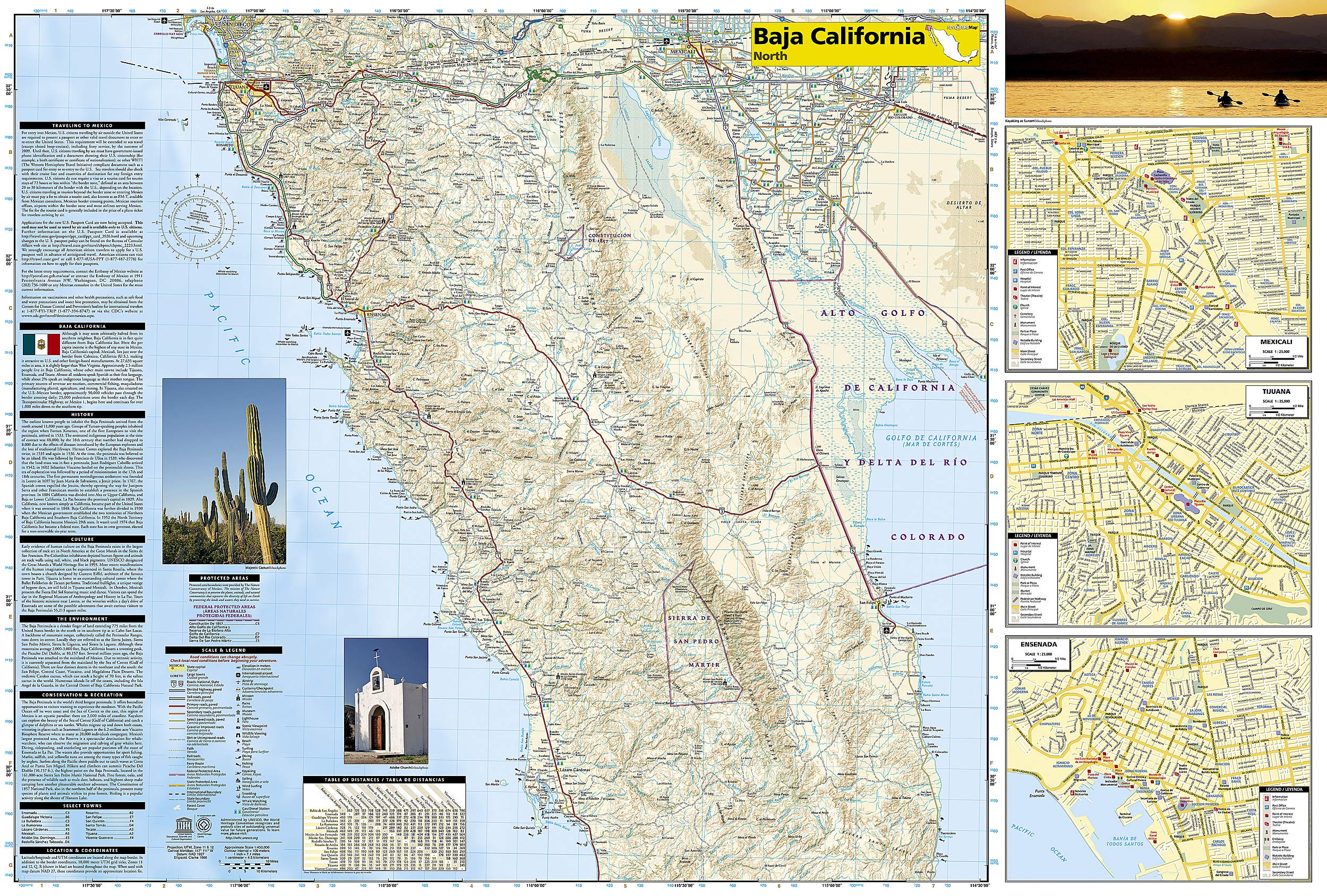 Baja North: Baja California Map [Mexico] (National Geographic Adventure Map, 3103)
