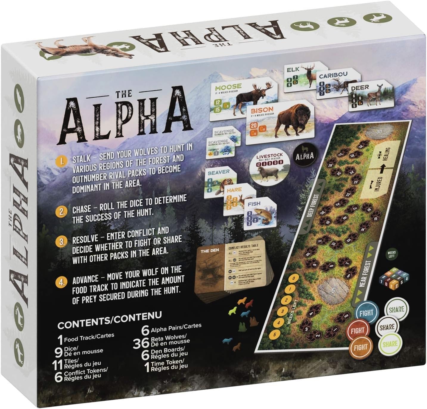 Bicycle The Alpha - A Light Strategy Game for Adults and Family Ages 10 and Up,Grey
