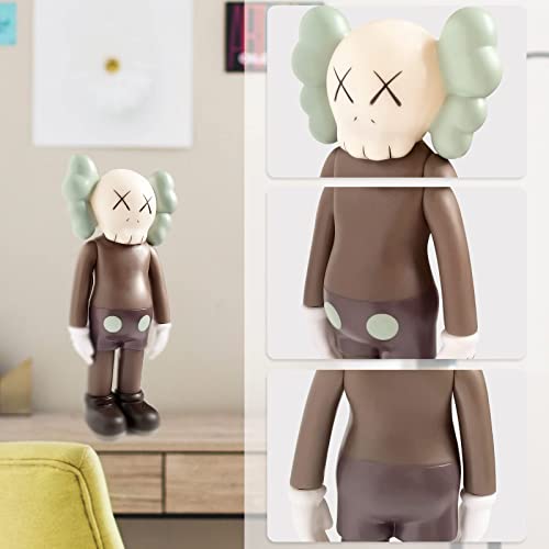 8IN/20CM Ka-Ws Action Figure Model Art Toy Suitable for Art Collection Desktop Decoration, Birthday Gift, and Other (Brown)