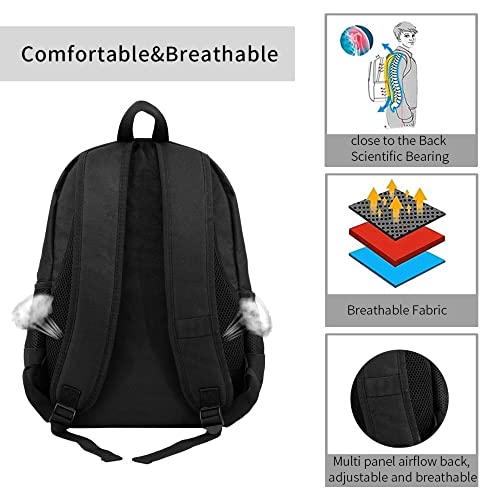 atgzfdr Lion Adult Backpack Anime Computer Bag Hiking Bookpack Schoolbag For Adult Men Women Black One Size¡
