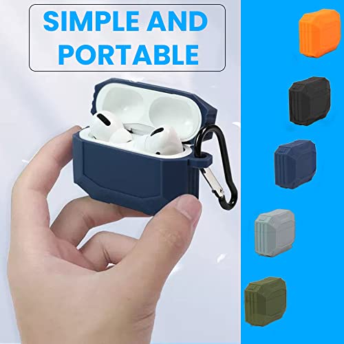 Airpods Pro Case Cover β Silicone Case for Earbuds with Geometric 3D Design β Modern and Stylish Earbud Covers for Cases for AirPods Pro β Shockproof Protecting Ear Bud Cover Silicone (Black)
