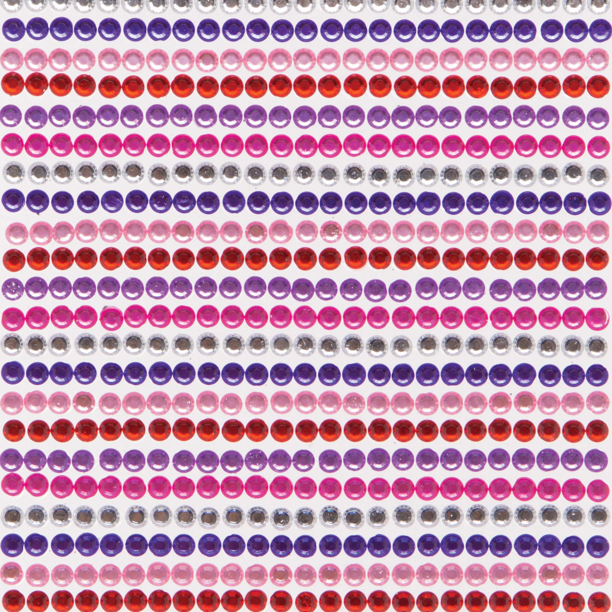 Baker Ross AT369 Red, Pinks & Purple Self-Adhesive Gems - Pack of 900, Assorted Jewel Sticker Craft Embellishments for Kids Arts and Crafts Decorating