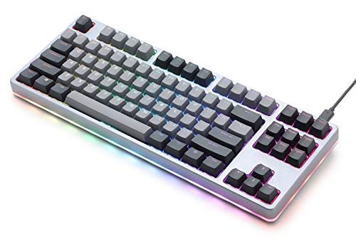 DROP CTRL High-Profile Mechanical Keyboard — Tenkeyless TKL (87 Key) Gaming Keyboard, Hot-Swap Switches, Programmable, Backlit RGB LED, USB-C, Doubleshot PBT, Aluminum (Gray, Cherry MX Brown)