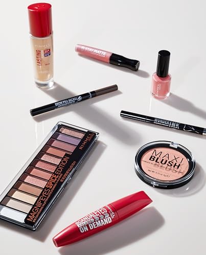 Rimmel London Stay Matte Liquid Lip Color with Full Coverage Kiss-Proof Waterproof Matte Lipstick Formula that Lasts 12 Hours - 723 Trouble Maker, .21oz