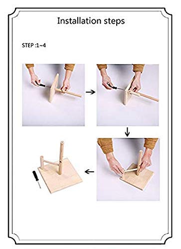 Litewoo Bird Table Perch Stand Playpen Wood Parrot Playground Exercise Training Playgym with Feeder Cups