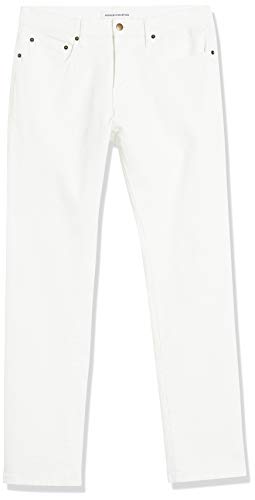 Amazon Essentials Men's Athletic-Fit Stretch Jean, Bright White, 40W x 28L