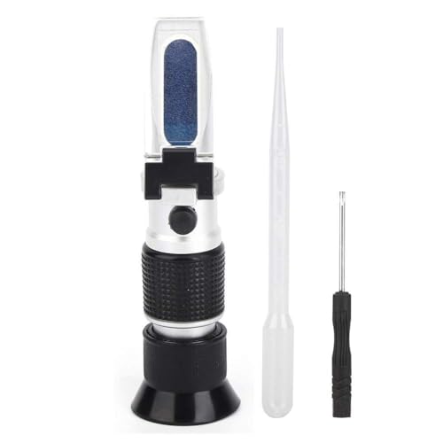 Agatige Portable Refractometer, 0-90% Digital Brix Refractometer Sugar Content Hydrometer Automatic Temperature Compensation Grape Wine Extractor Tester Machine for Honey, Maple Syrup