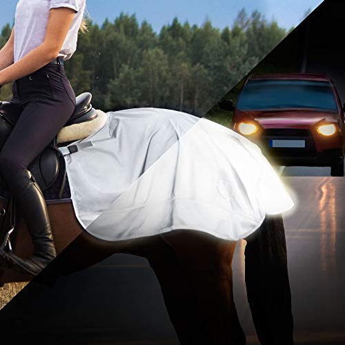 Harrison Howard FocalMax Super Hi-Vis Reflective Safety Quarter Sheet Horse Exercise Dark Essential (M)