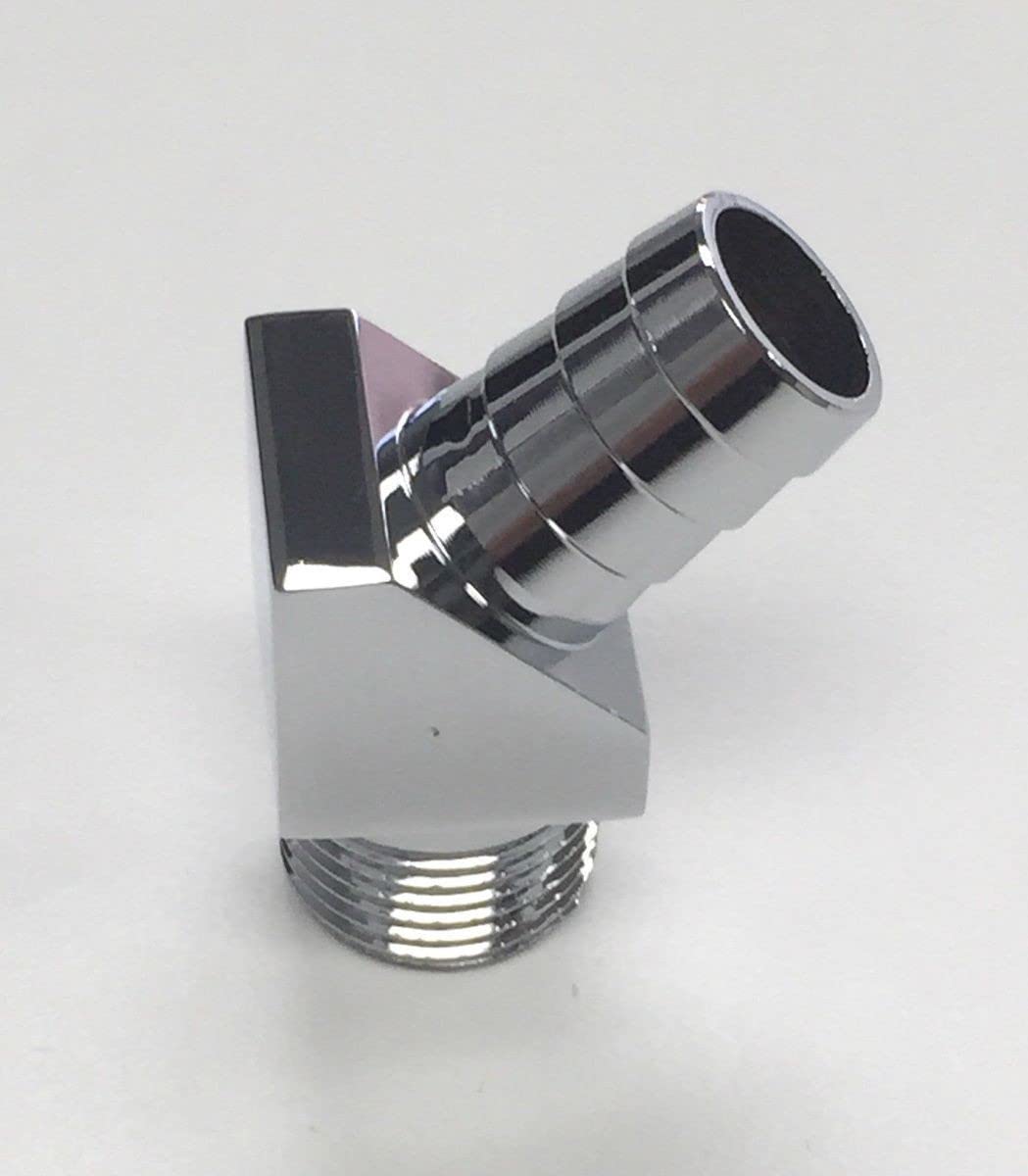 Chrome Aluminum 45 Heater 5/8" Hose Fitting, 1/2 NPT