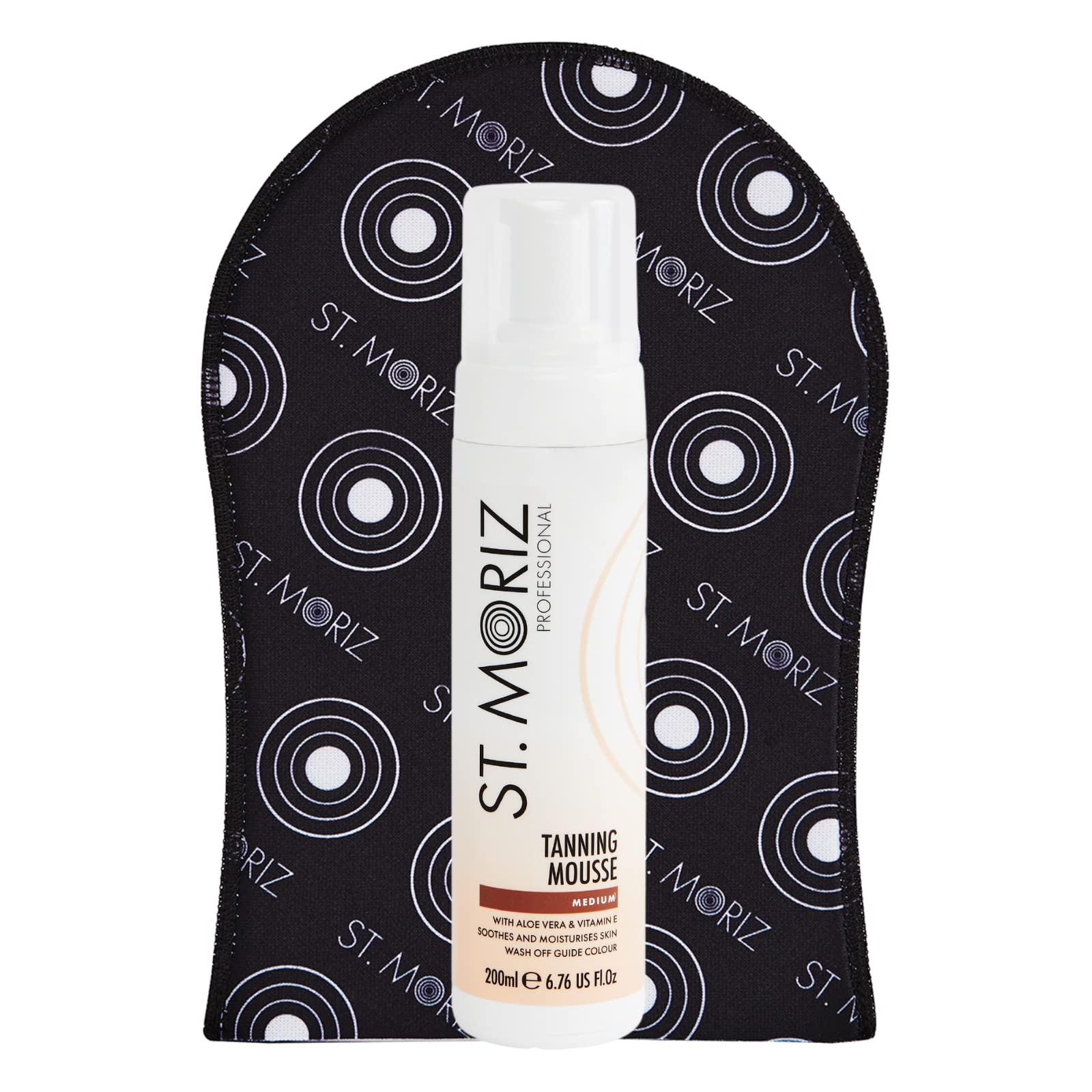 St.Moriz Professional 1 Hour Fast Self Tanner Mousse with Tanning Mitt Bundle – Light to Dark – 200ml – Sunless Instant, Express Self Tanning Foam for a Golden, Natural Looking Fake Tan