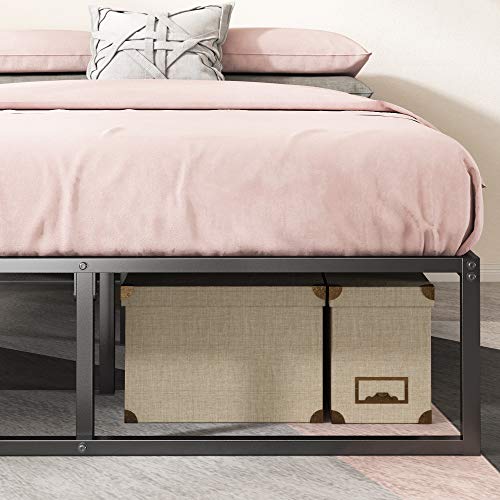 Zinus 10 Inch Gel-Infused Green Tea Memory Foam Mattress, Full & Lorelei 14 Inch Platforma Bed Frame/Mattress Foundation/No Box Spring Needed/Steel Slat Support, Full