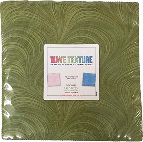 Jackie Robinson Wave Texture 10X10 Pack 42 10-inch Squares Layer Cake Benartex