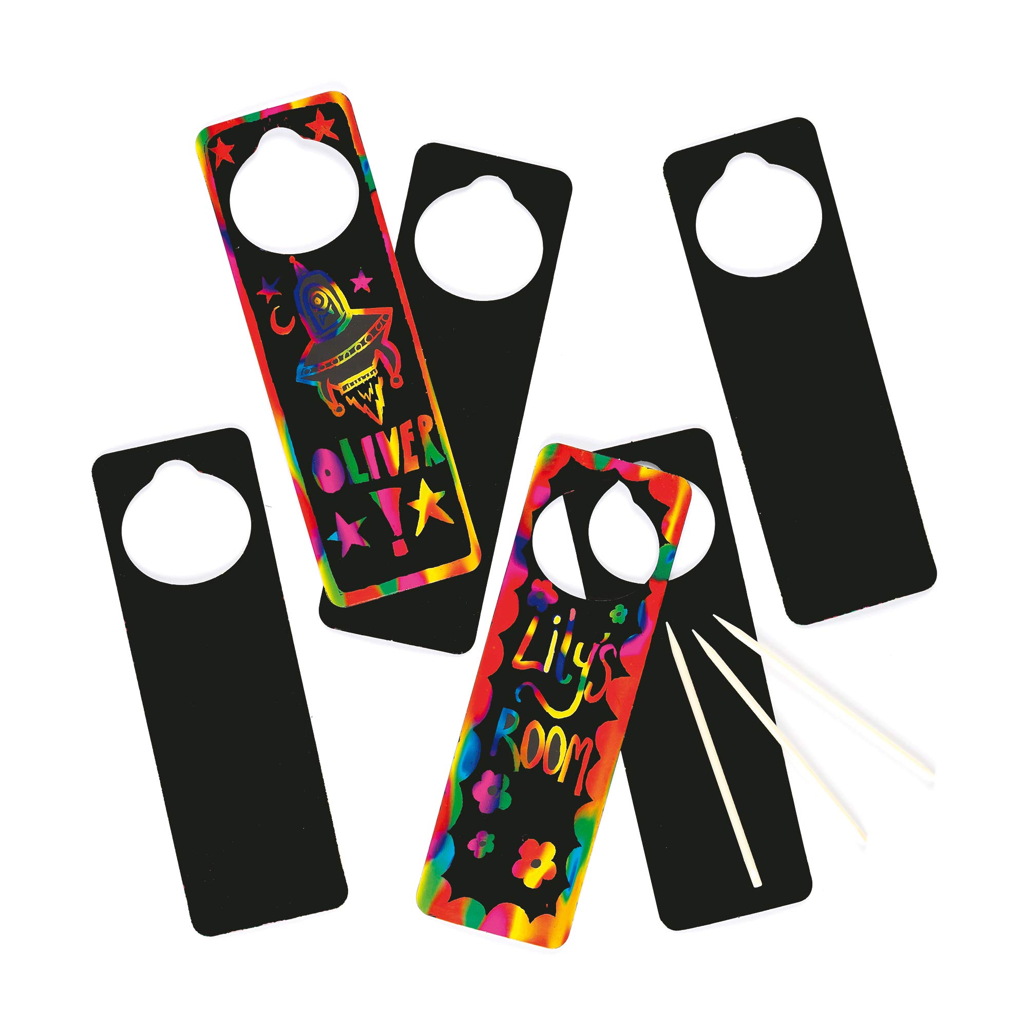 Baker Ross Scratch Art, 23cm, Assorted 10 Pack