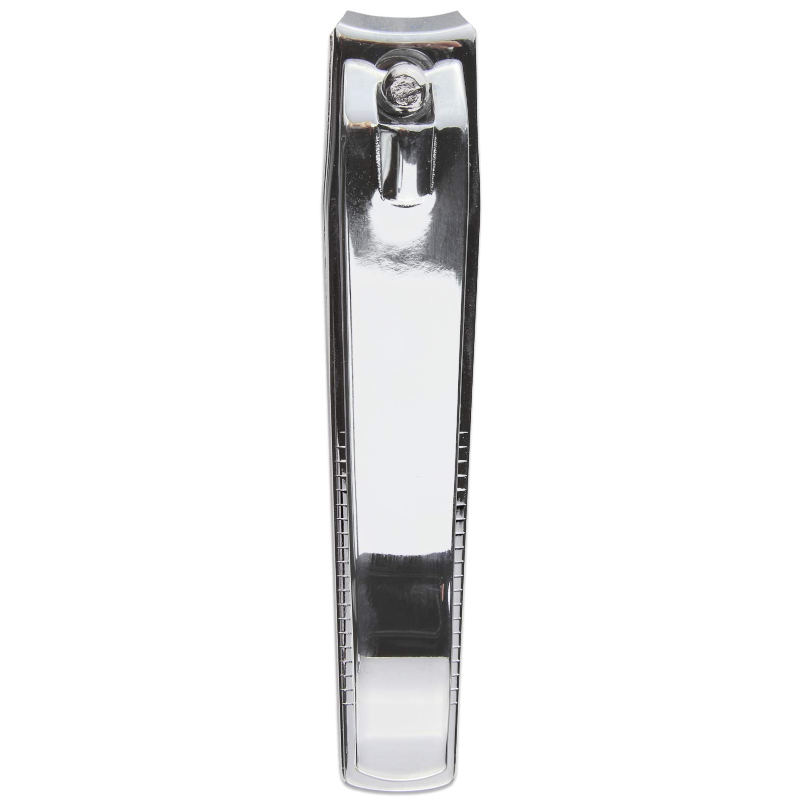 3pcs Large Beauticom Stainless Steel Curved Nail Clipper - Professional Ultra Sharp Sturdy Silver Finger Nail and Toe Nail Cutters for Acrylic Nails Grooming Manicure