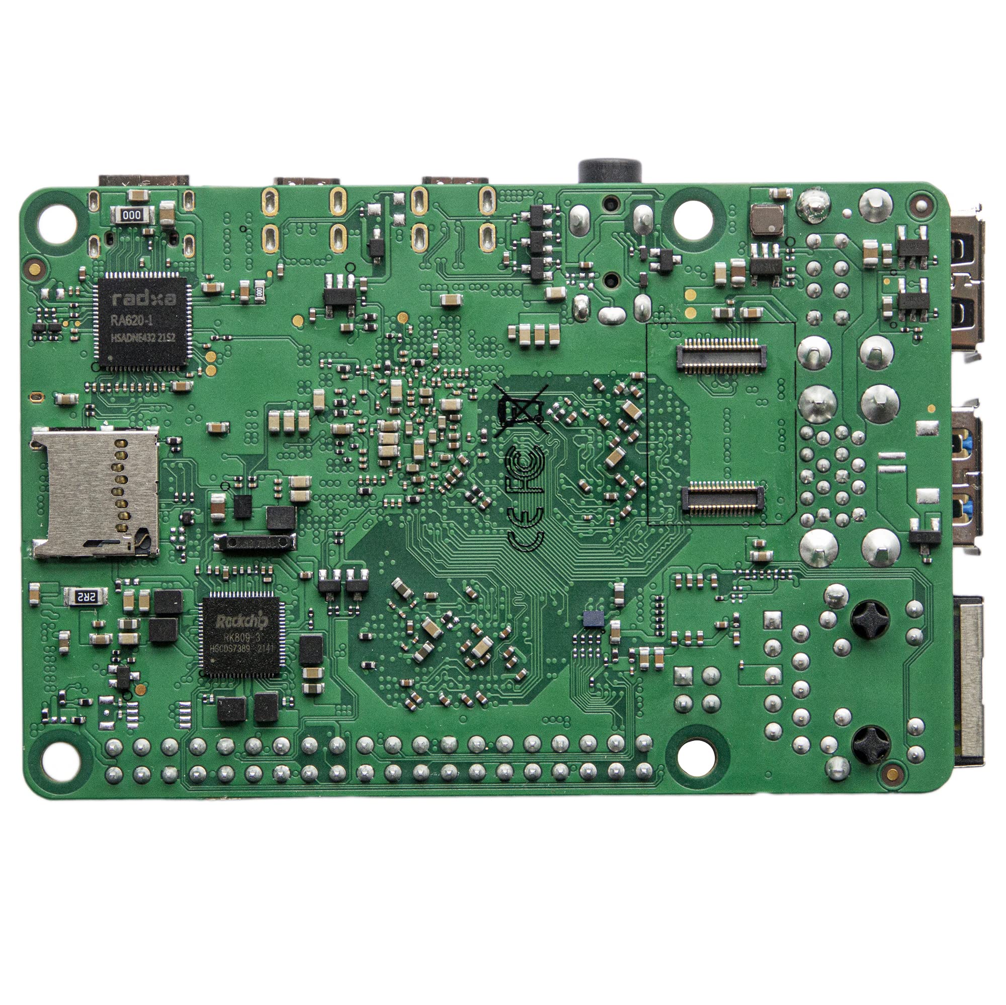 youyeetoo Rock PI 4C Plus (4C+) SBC, 4GB LPDDR4, Optional EMMC Capacity, Dual Screen,WI FI BT5.0 (UFL),Android 11/Ubuntu 20.04/Debian Bullseye