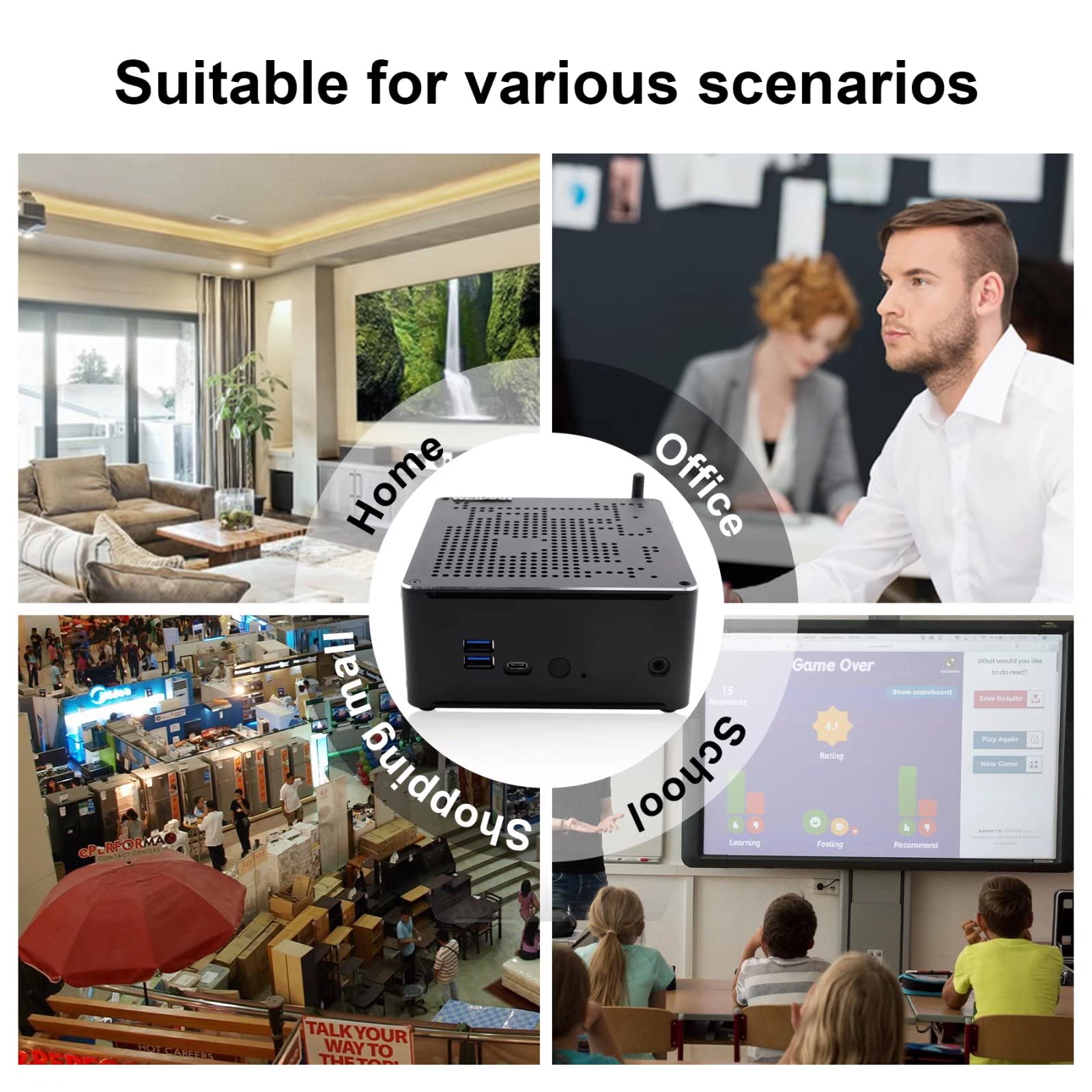 Mini PC with Win11 OS, 6Core Core i9-8950HK Mini Computer, 32G DDR4 RAM+512GB NVME SSD+1TB HDD, WiFi6, BT5.2, Gigabit Ethernet, HDMI&DP Ports Support Dual Display, Mounting Bracket, Auto Power On