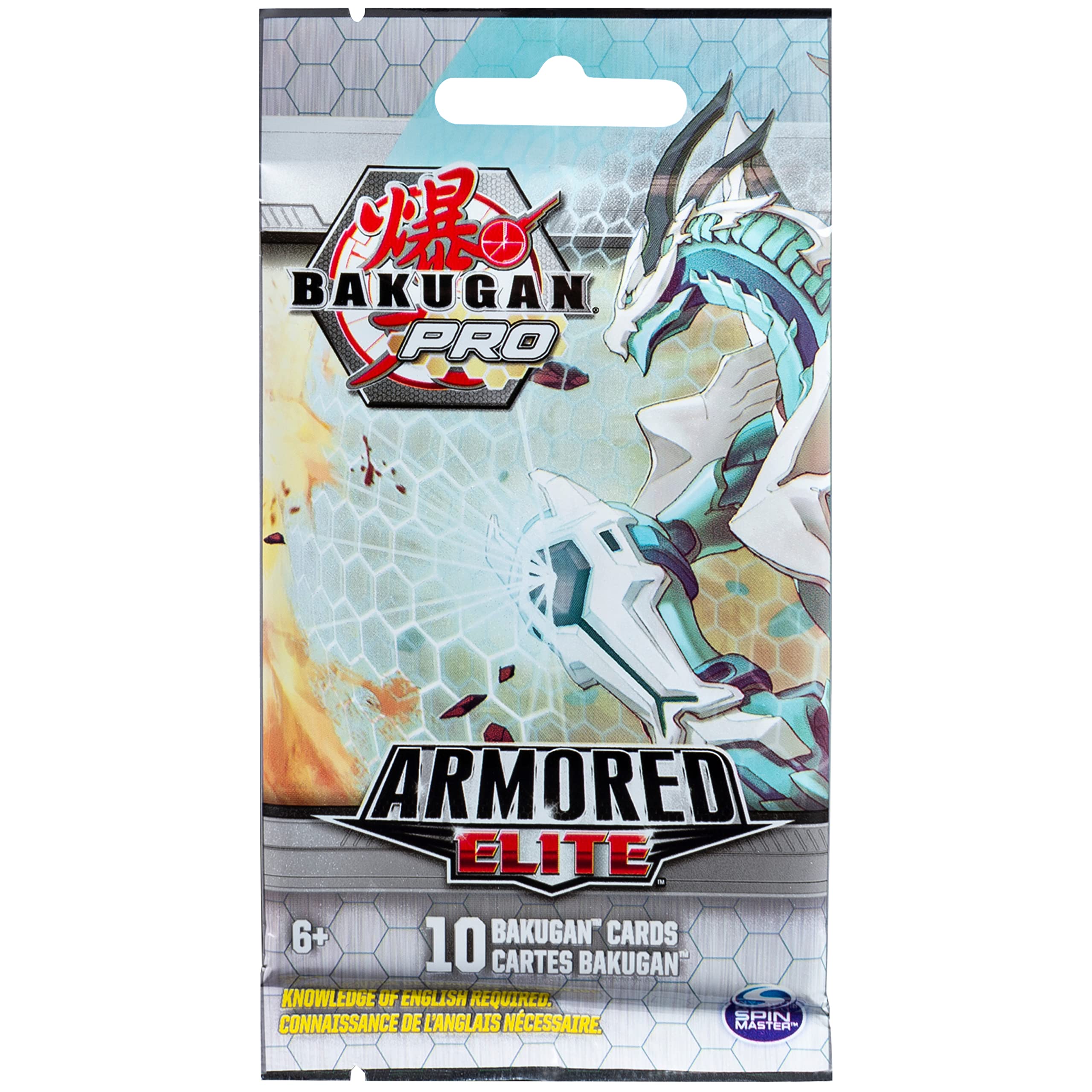 Bakugan Pro, Armored Elite Booster Pack with 10 Collectible Trading Cards, for Ages 6 and Up