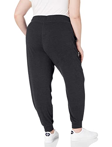 Amazon Essentials Women's Brushed Tech Stretch Jogger Pant (Available in Plus Size), Black Space Dye, 4X