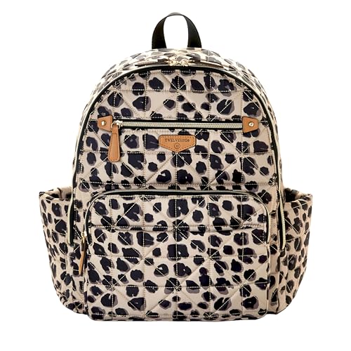 TWELVElittle Companion Diaperbag Backpack 3.0 *NEW* - Includes Changing Pad, D riings & Stroller Clips. Insulated Pockets - Leopard