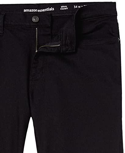 Amazon Essentials Men's Skinny-Fit Stretch Jean, Washed Black, 32W x 33L