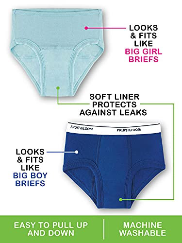 Fruit of the Loom Baby Toddler Potty Training Underwear (6 Pack), Girls Brief-Assorted Color, 18 Months