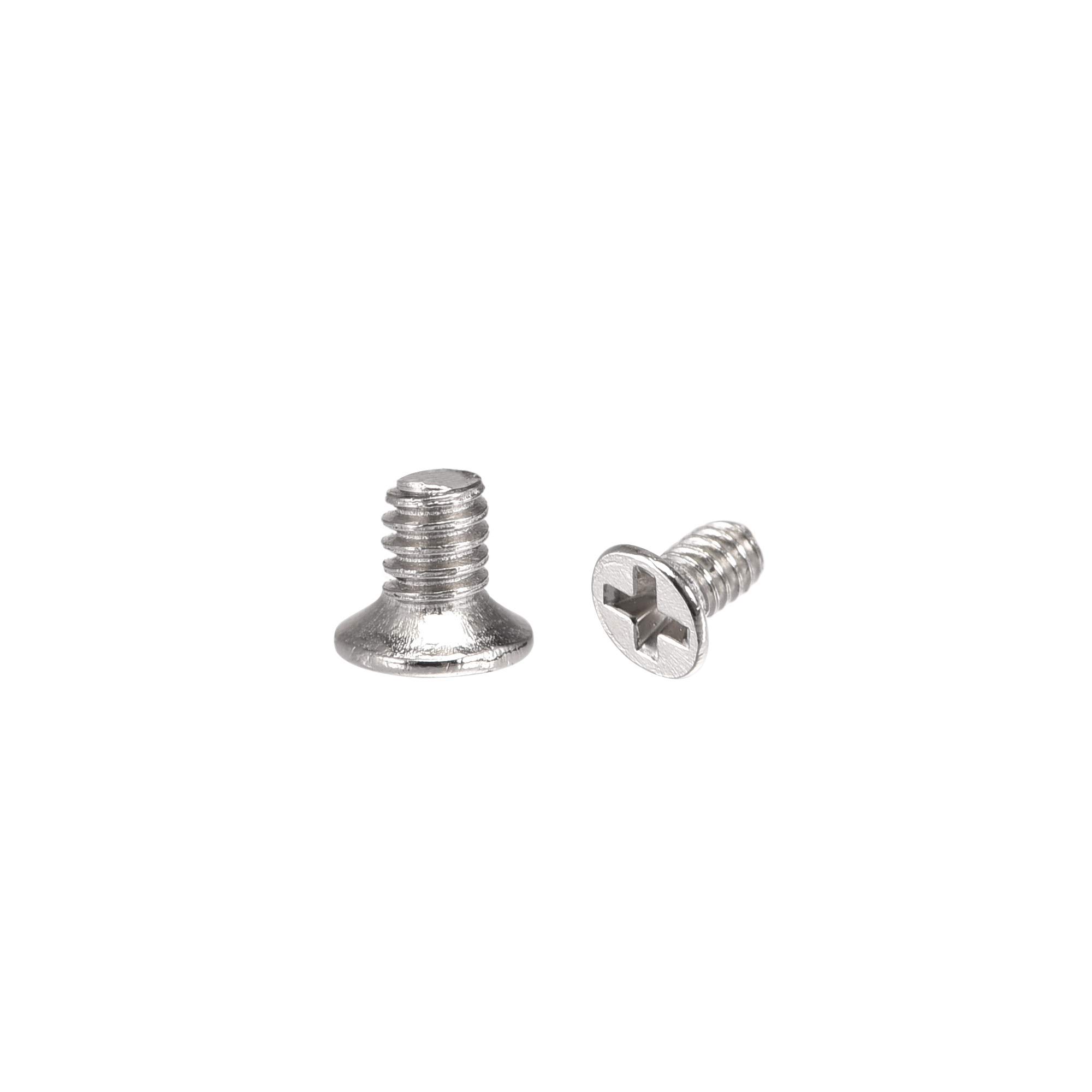 uxcell M1.4 x 2mm Phillips Screw Fastener Silver Tone for Laptop PC TV Fan Switch 150pcs