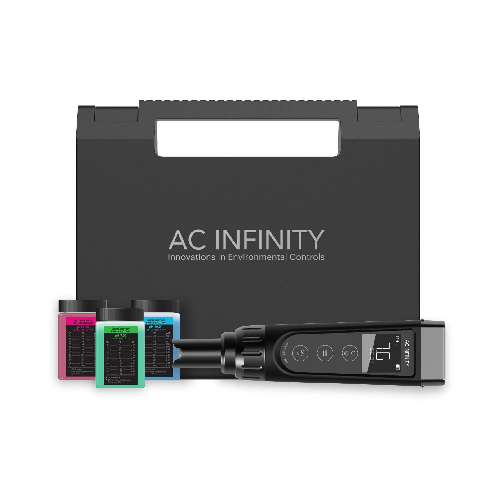 AC Infinity pH Meter PRO Kit, High Precision Digital pH Pen with Âą0.01 pH Accuracy and Interchangeable Probe, Nutrient Test pH Meter for Water Hydroponics Plants, Gardening, Aquariums, Swimming Pools