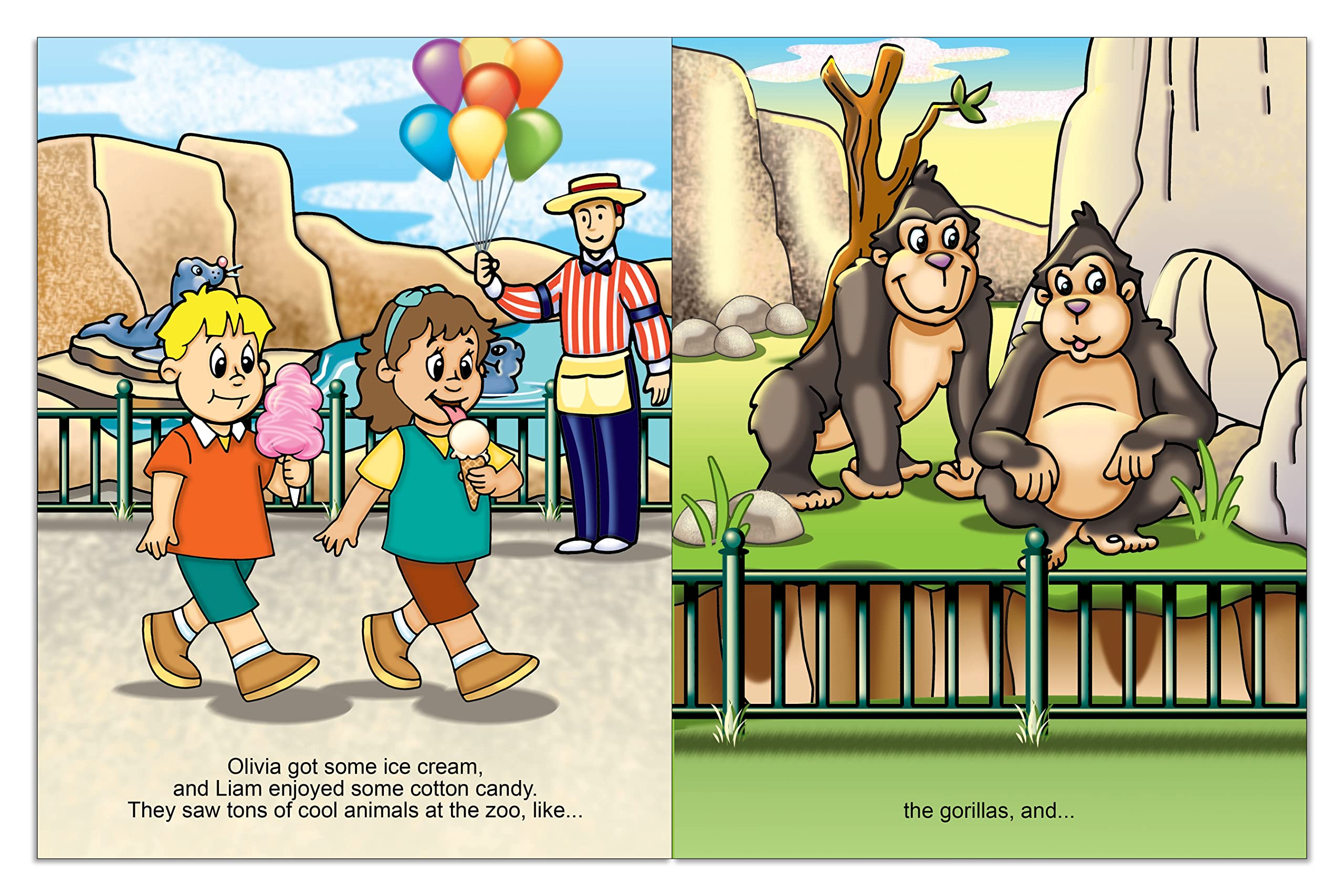 Personalized Children’s Zoo Adventure Storybook – Customize with Child’s Name, Hair Color, Gender, and Ethnicity | 28-Page 8.5” x 11” Paperback by First Time Books
